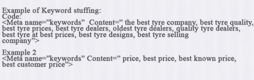 Keyword Stuffing and irrelevant keywords