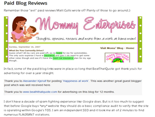 Paid review| Search Engine manipulation strategy